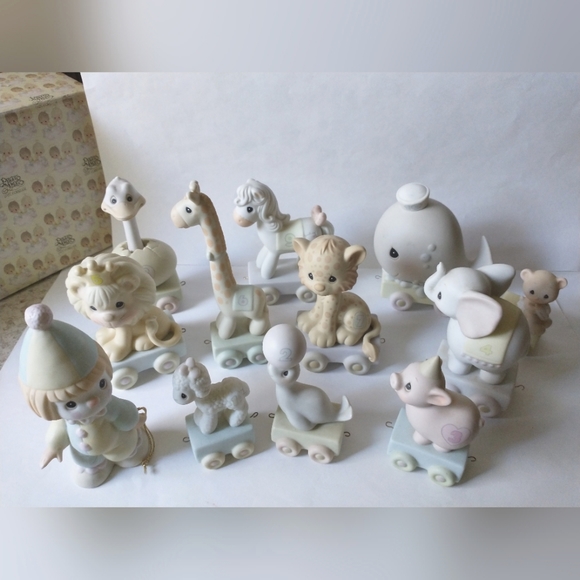 Precious Moments | Accents | Vintage Precious Moments Train 2 Pc Set ...